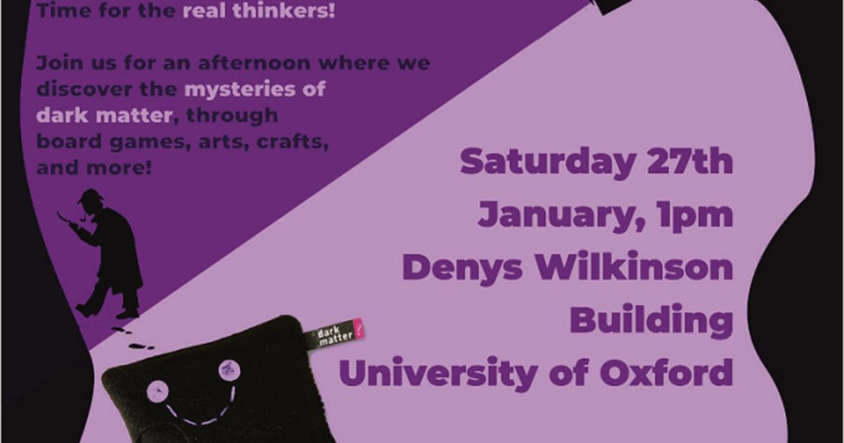 ClueDM: A dark Matter Mystery (Family Friendly Workshop) | University ... ClueDM: A dark Matter Mystery (Family Friendly Workshop) | University ...